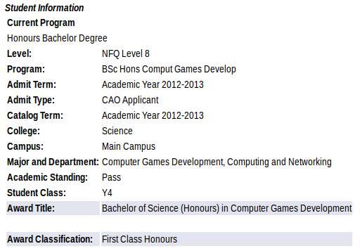 First Class Honours Alexander Meuer